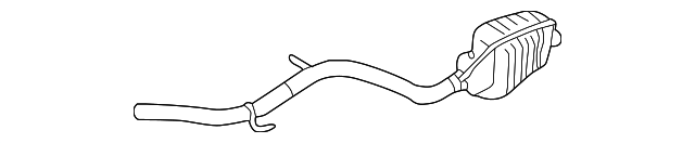 230-490-02-21-64 - Muffler & Pipe 2003-2006 Mercedes-Benz SL 500 ...