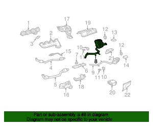 230-490-03-21-64 - Muffler & Pipe 2003-2006 Mercedes-Benz SL 500 ...