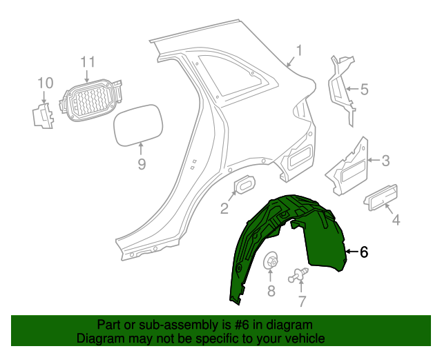 253-690-05-30 - Wheelhouse Liner 2016-2020 Mercedes-Benz | Mercedes ...