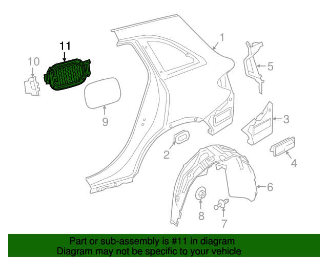 2016-2020 Mercedes-Benz Tank Filler Recess 253-630-59-02 | Mercedes ...