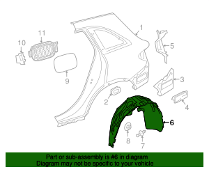 253-690-05-30 - Wheelhouse Liner 2016-2020 Mercedes-Benz | Mercedes ...