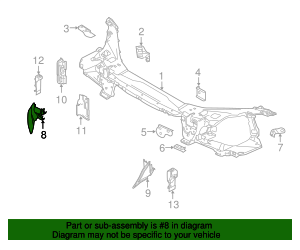 31323559 - Radiator Support Baffle 2011-2013 Volvo S60 ...