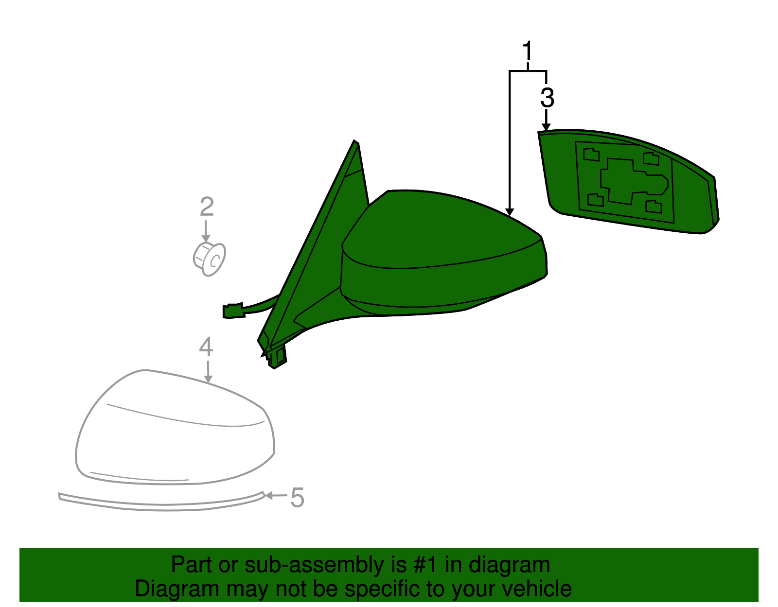 2009-2020 Nissan 370Z Mirror Assembly 96302-1EA0B | Nissan Parts Central
