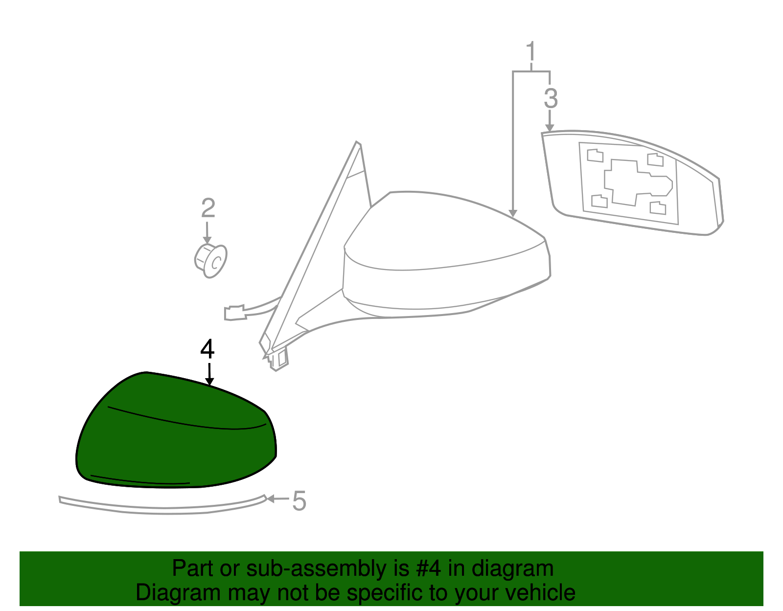 2016-2020 Nissan 370Z Mirror Cover 96373-1EA0H | Temecula Nissan Parts