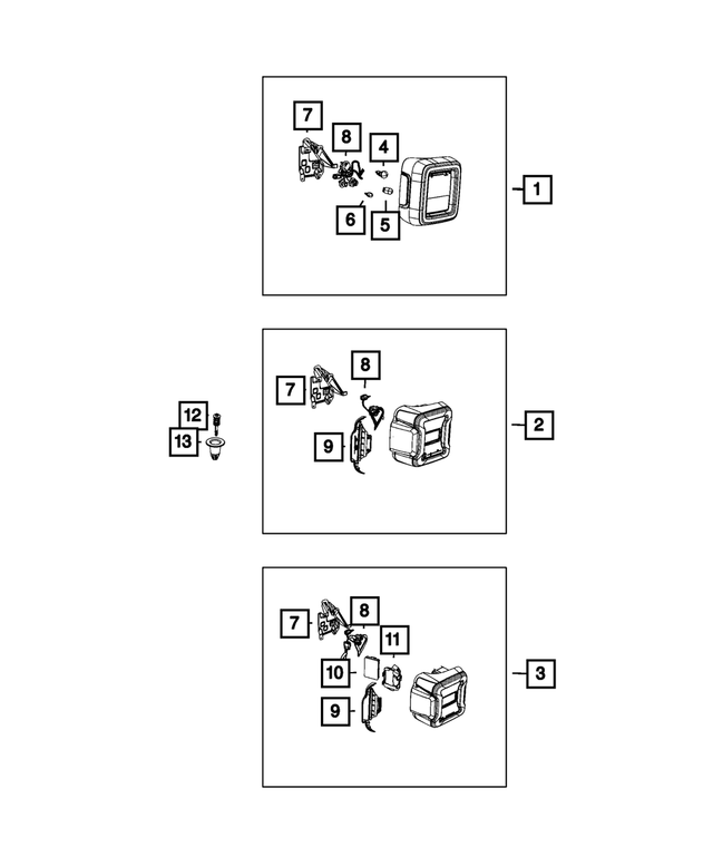 2018-2025 Jeep Wrangler Tail Lamp Bracket 68307139AA | Mopar eStore