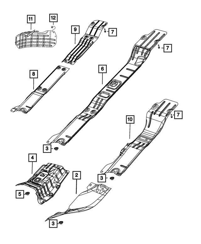 2019-2024 Ram Floor Pan Front Tunnel Silencer 68394156AB | Mopar eStore