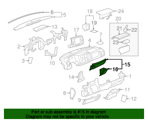 25793417 - OEM GM Lower Trim Panel | GMPartsCenter.net | GM Parts Center