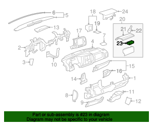 15914996 - Instrument Panel Upper Compartment Door Latch 2007-2014 GM ...