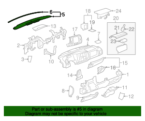 2007-2014 GM Dark Titanium Instrument Panel Extension Trim Panel ...