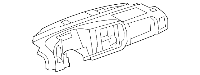 2007-2011 GM Ebony Instrument Panel Upper Trim Panel 19331340 GM ...