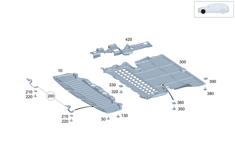Engine Compartment Lining for 2025 Mercedes-Benz Maybach EQS 680 SUV ...
