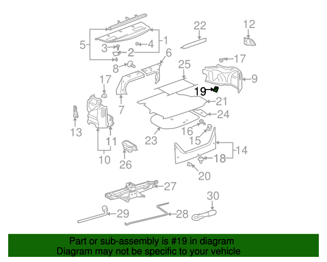 Rear Seal Clip - Toyota (90467-08186-C0)