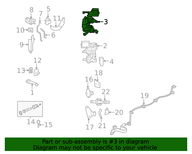 2007-2018 Jeep Lock Actuator - Driver's Side (LH) 4589277AL ...