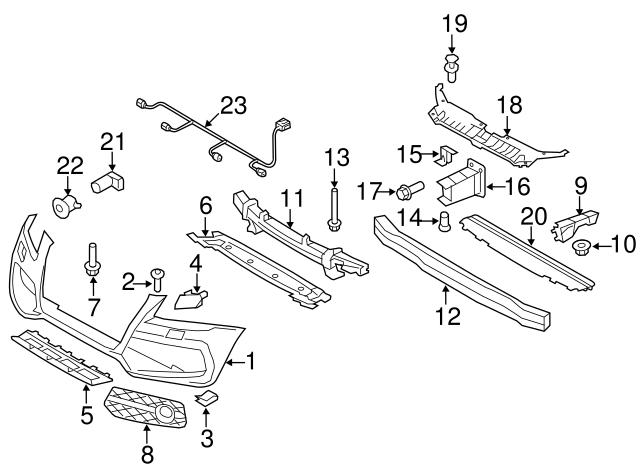 2009-2012 Audi Q5 Bumper Cover 8R0-807-105-B-GRU | Genuine Audi Parts