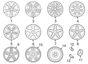 000-990-18-07 - Wheel Lug Bolt 2010-2024 Mercedes-Benz ...