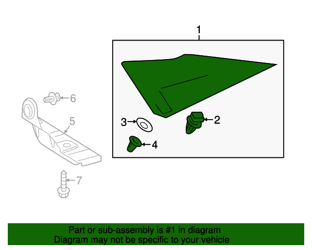 62506-47012 - Door Applique (Left) - OEM Genuine Toyota Parts