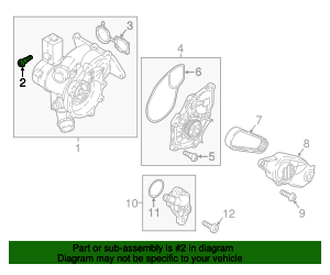 2018-2023 Volkswagen Water Pump Assembly Bolt WHT-004-972 | OEM Parts ...