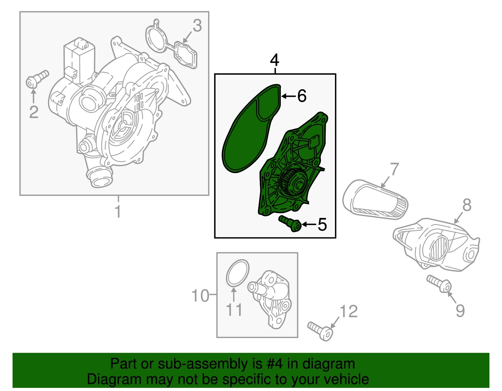 2021-2025 Volkswagen Water Pump Assembly 06L-121-012-M | Retail ...