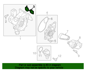 2014-2024 Volkswagen Thermostat Unit Gasket 06L-121-139-A | vwpartscenter