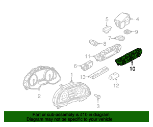2017-2023 Audi HVAC Temperature Control Panel 4M0-820-043-R-SWI ...