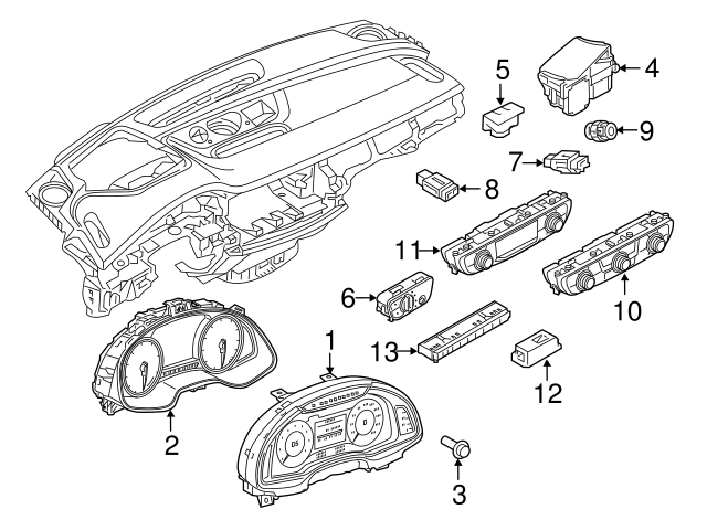 4M0-820-043-AA-SWI - Dash Control Unit 2017-2022 Audi | Audi OEM Parts