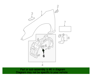 MB547806 - Fender Liner Clip 1991-2012 Mitsubishi | Mitsubishi Direct Parts