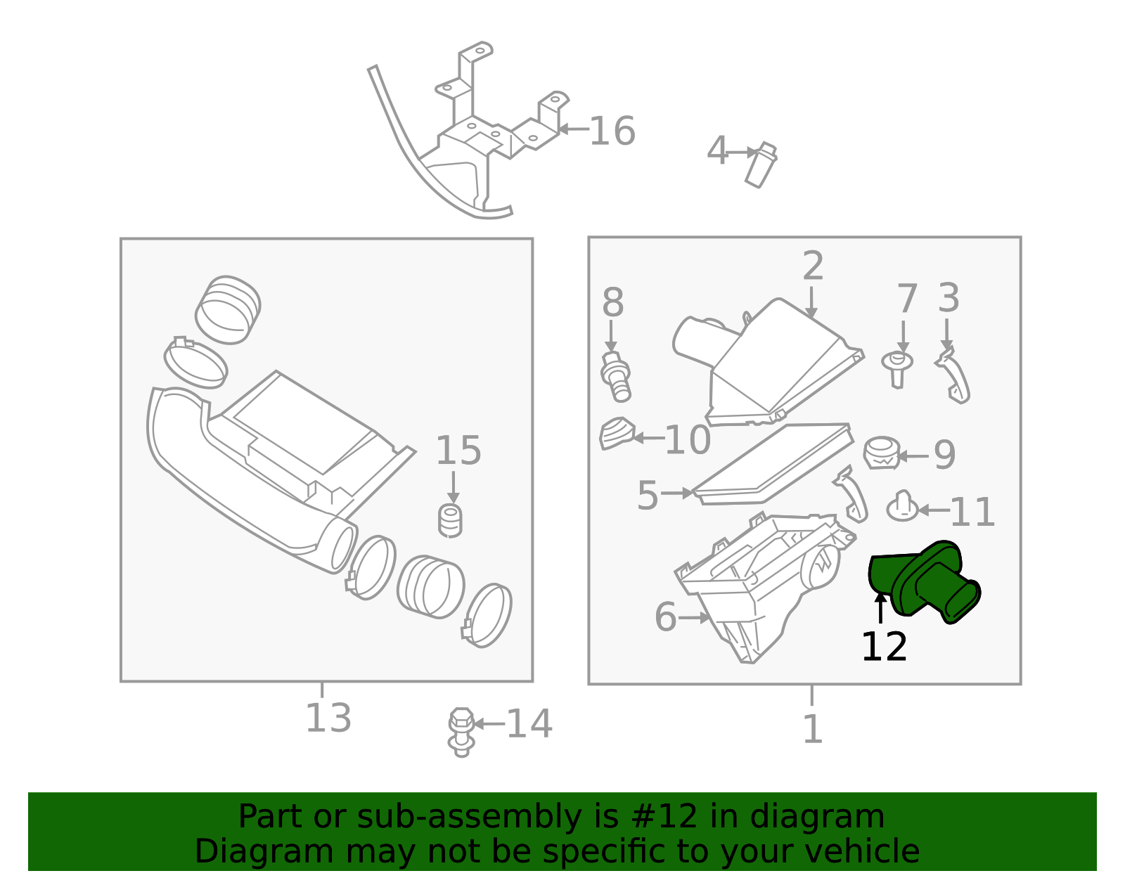 2007-2021 Nissan Air Duct 16554-ZE00A | Nissan Parts Central