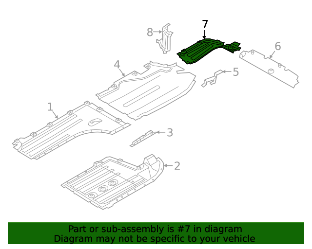 51128091980 - 2019-2023 BMW Side Shield (51-12-8-091-980) | BMW of ...