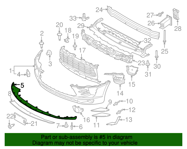 2015-2018 Porsche Macan Spoiler 95B-807-061-F-1E0 | Sunset Porsche Parts