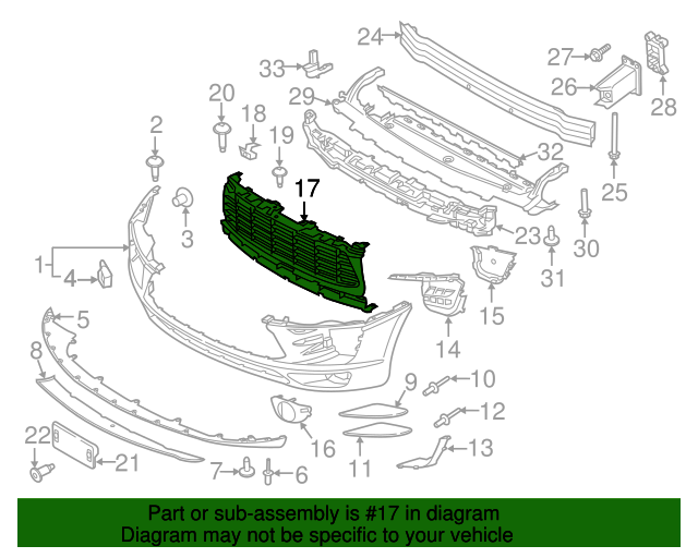 2015-2018 Porsche Macan Center Grille 95B-807-683-L-1E0 | OEM Parts Online