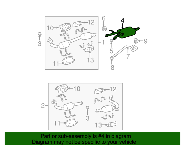 17420-0S010 - Muffler & Pipe - 2007-2013 Toyota Tundra | OEM Genuine ...