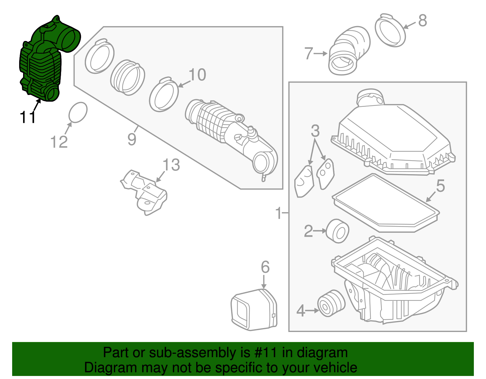 2015-2018 Volvo | Engine Air Intake Resonator | 31319692 | My Swedish Parts
