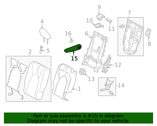 2020-2024 Toyota Highlander Armrest 72820-0E050-E2 | Toyota Parts Center