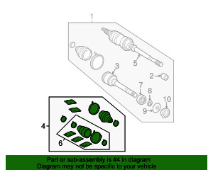 2003-2008 Toyota Boot Kit 04438-0E010 | OEM Parts Online