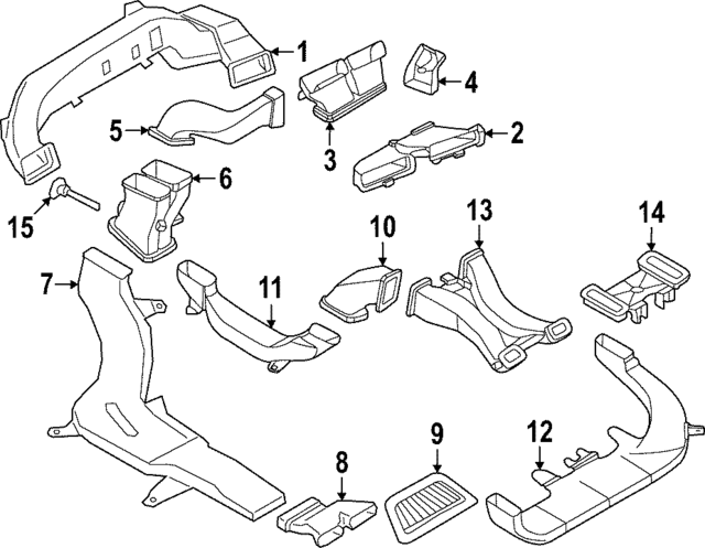 2022-2024 BMW iX Center Duct 64-22-9-490-606 | BMW Part Search