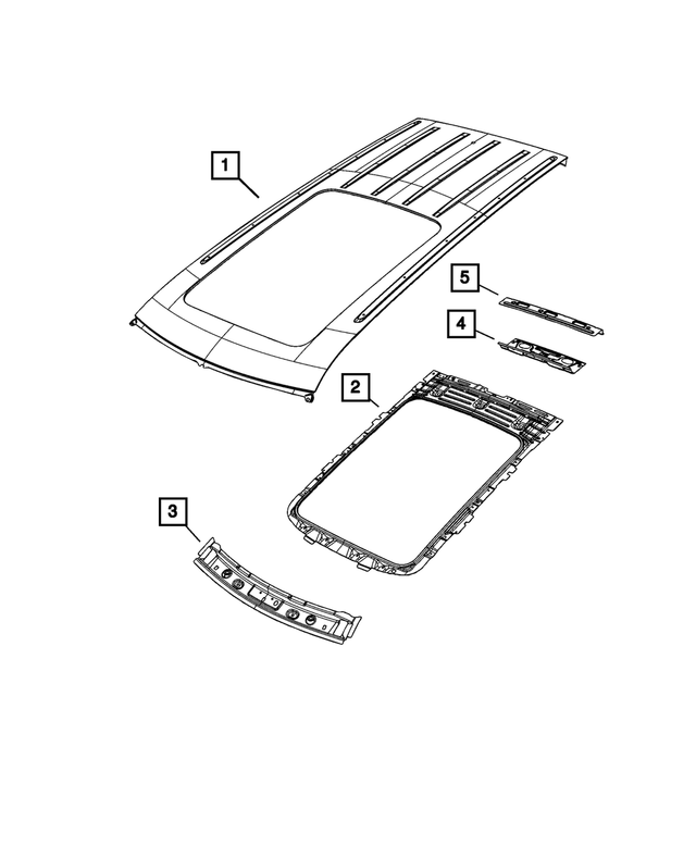 2021-2024 Jeep Roof Front Header 68361186AA | My Mopar Parts