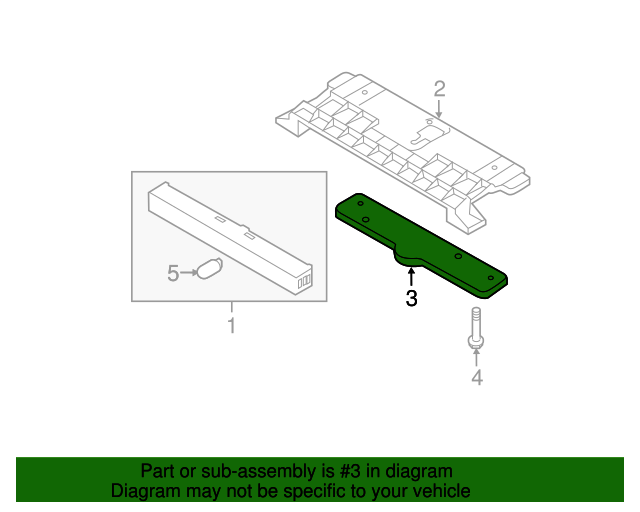2011-2019 Ford Fiesta High Mount Lamp Lower Bracket BE8Z-13A624-B ...