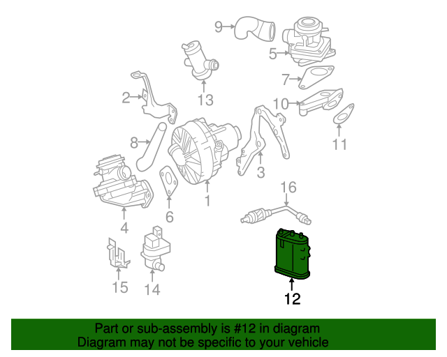 2007-2017 Mercedes-Benz Vapor Canister 203-470-06-59-64 ...