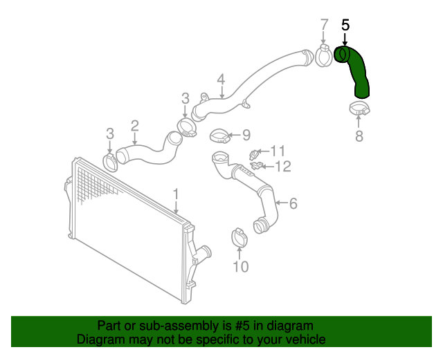 1998-2009 Volvo Turbocharger Intercooler Pipe 31261370 | AutoNation Parts
