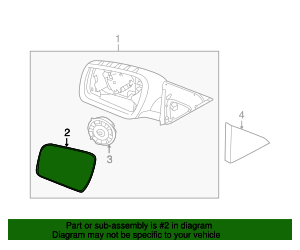 87611-2K000 - Mirror Glass 2010-2013 Kia Soul | Kia.Parts Store