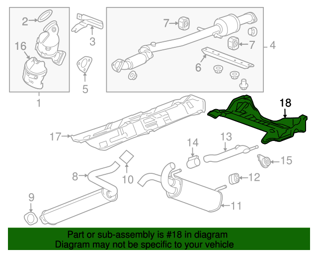 2011-2019 GM Exhaust Heat Shield 13253836 | AutoNationParts.com