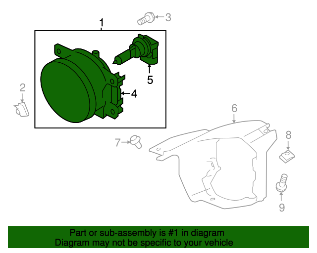2015-2023 Subaru Fog Lamp Assembly 84501FJ021 | Subaru Parts Store