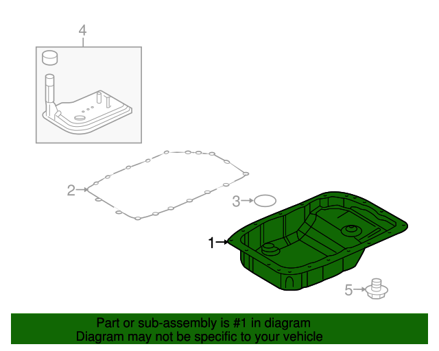 2008-2017 GM Automatic Transmission Fluid Pan 24043625 GM ...