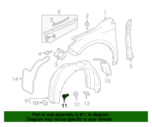 2007-2022 Toyota Fender Liner Screw 90159-A0030 | OEM Parts Online