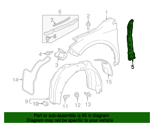 2013-2018 Toyota Avalon Rear Seal 53882-07010 | OEPartsQuick