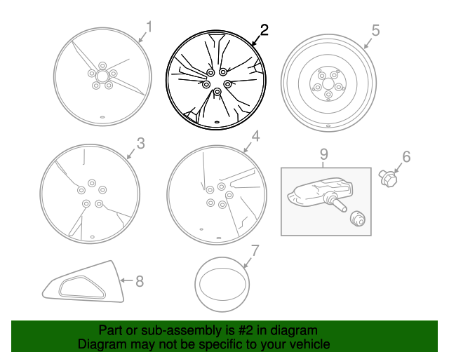 2016-2022 Lexus Wheel, Alloy 42611-0E390 | OEM Parts Online