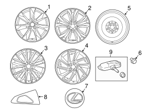 4261A-0E120 - Wheel, Alloy 2016-2022 Lexus | Lexus of Stevens Creek Parts