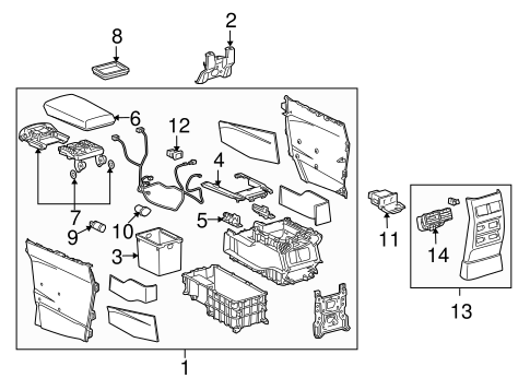 Center Console for 2014 Lexus RX350 | Lexus Parts Outlet