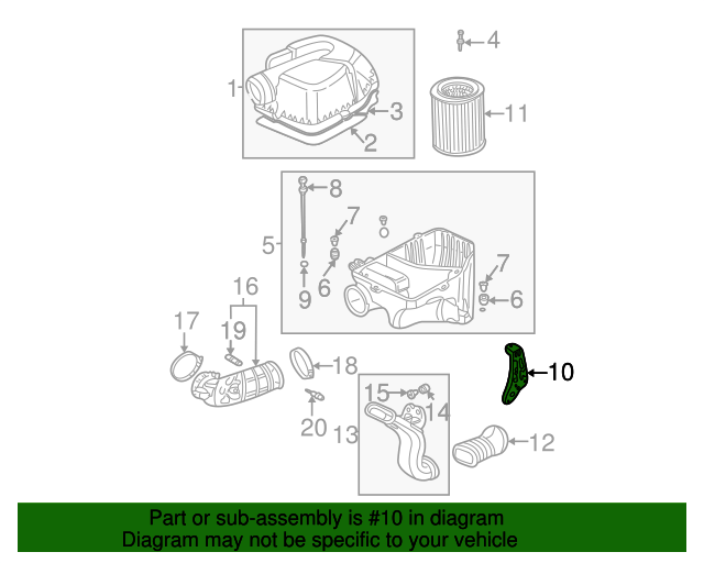 17263-PPA-A00 - Stay C, Air Cleaner 2002-2010 Honda | Honda Parts Online
