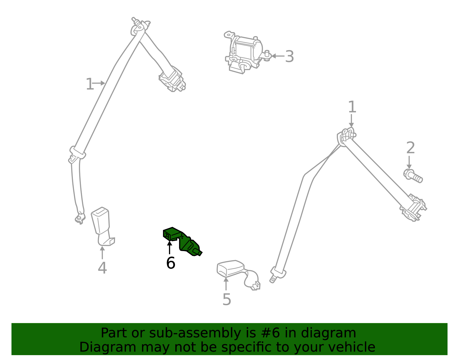 2022-2024 Hyundai Tucson Seat Belt Receptacle 89860-CW000-NNB ...